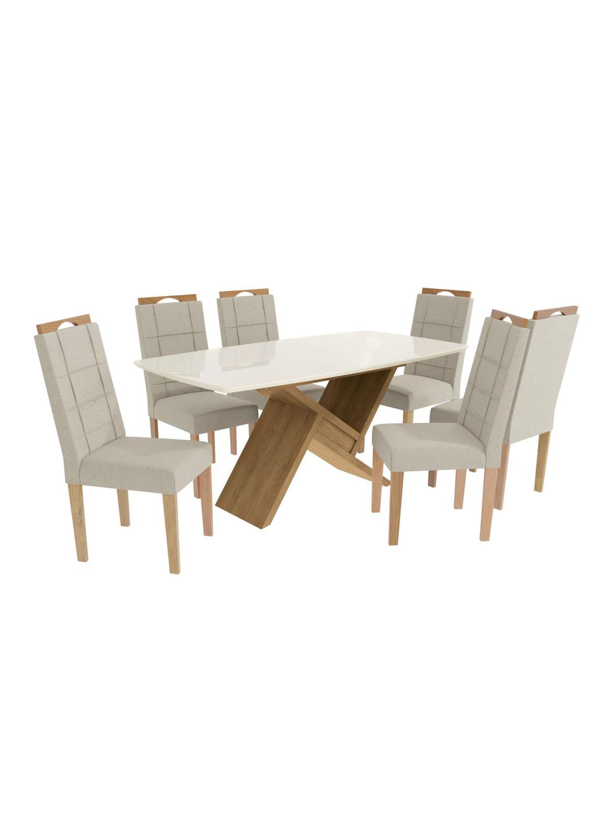 Juego de Comedor Florencia + 6 Sillas Yardas | Paris.cl