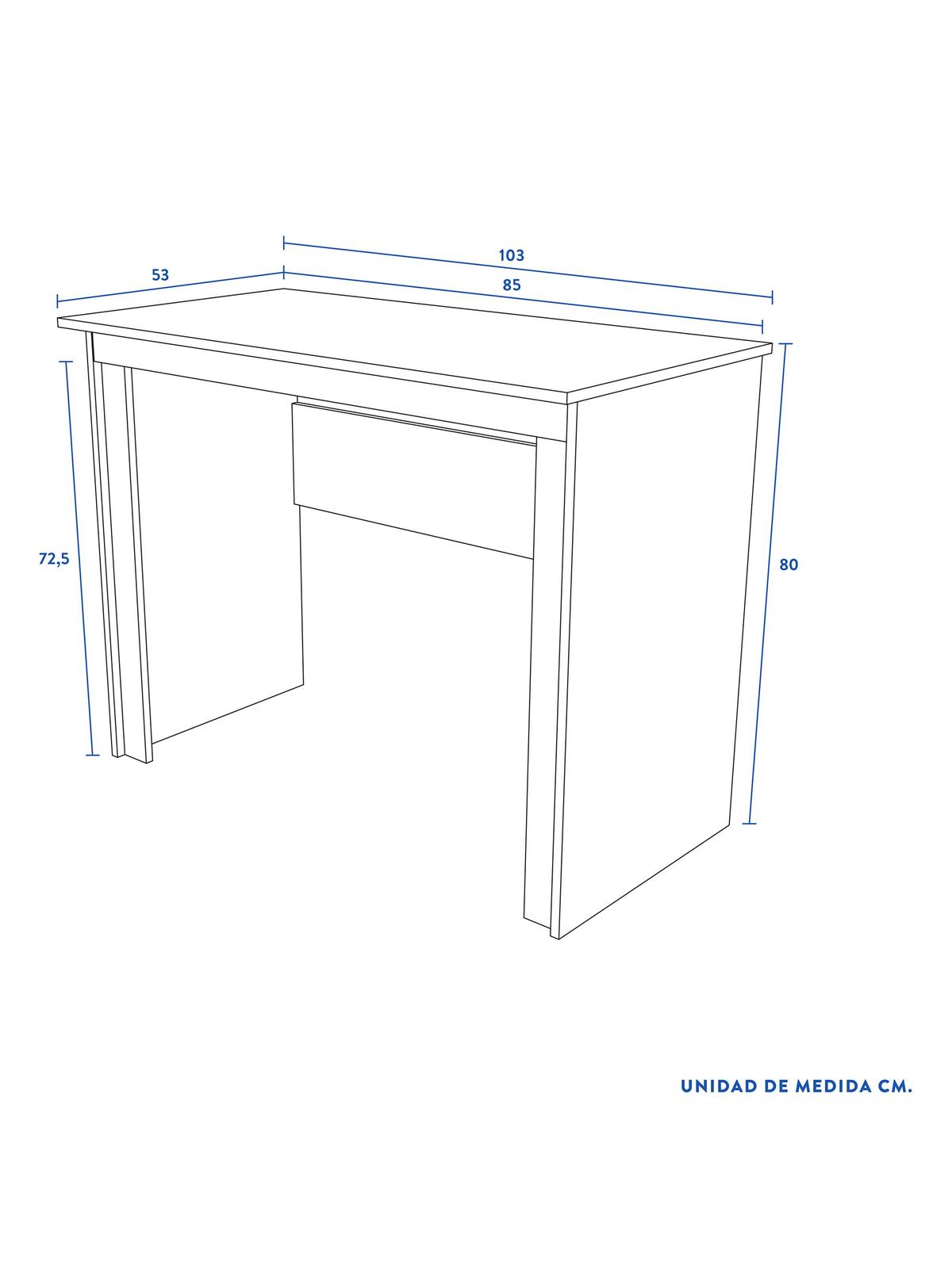 Escritorio Básico Blanco CIC CIC | Paris.cl