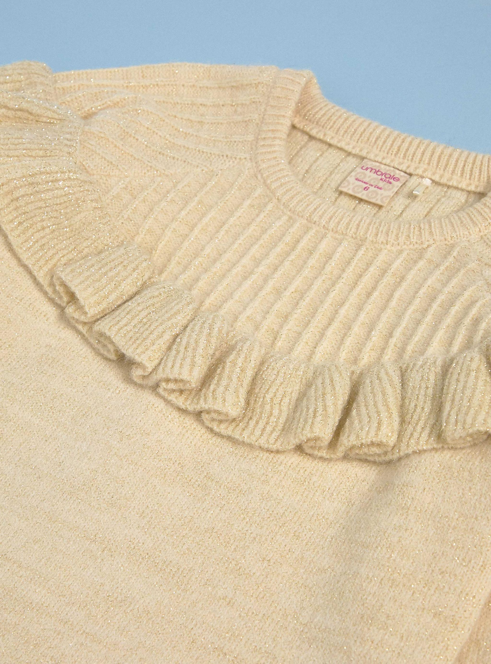 Sweater Chaleco Cerrado con Vuelito y Lurex Umbrale | Paris.cl