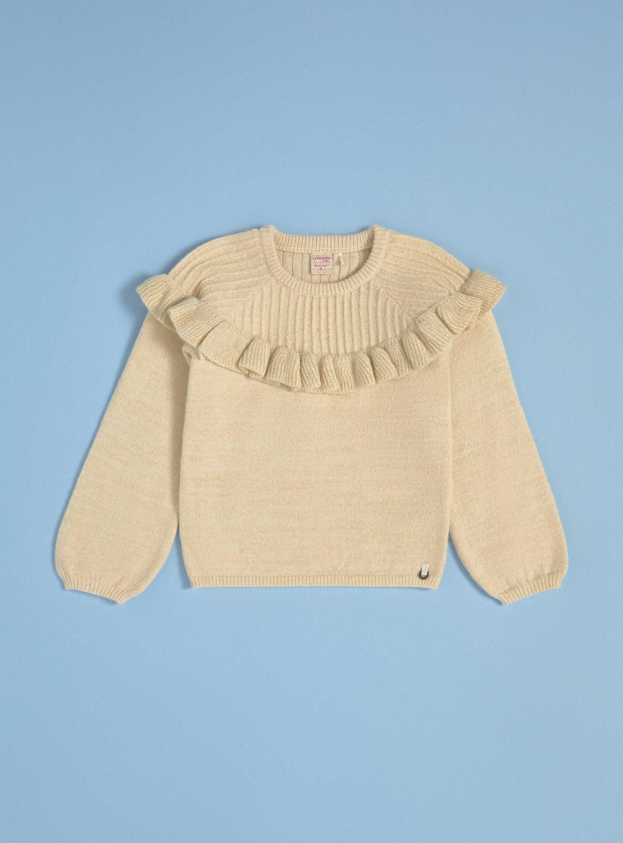 Sweater Chaleco Cerrado con Vuelito y Lurex Umbrale | Paris.cl