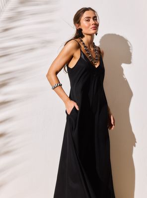 Farm Rio Vestido Midi Detalle Cruzado En Escote Y Diseño De