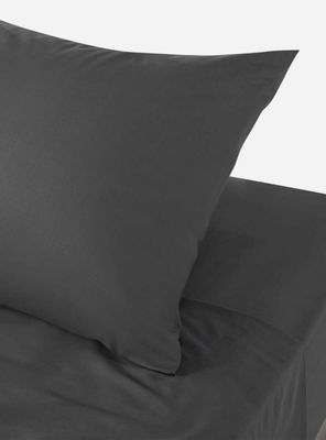 Rosen Sábanas 1.5 Plazas 180 Hilos Lisa Charcoal Set De Cama