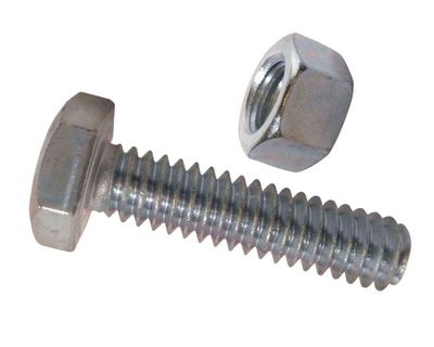 Perno Hexagonal Con Tuerca 3/8X1 1/4'' Zincado 20 Unidades