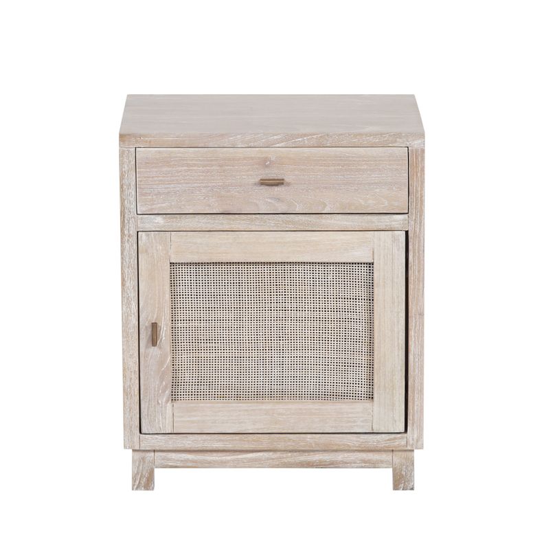 Alaniz Home - Velador Madera Mindi 1 Cajón + 1 Puerta | Ofertitas