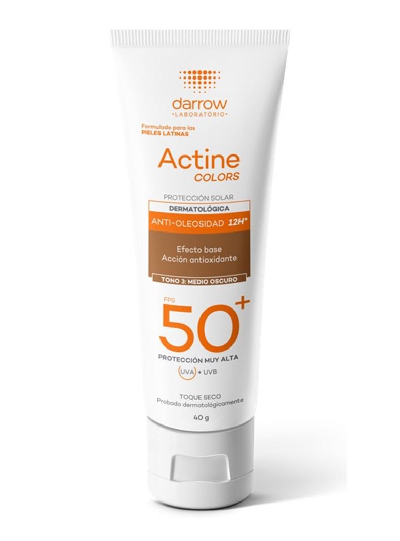Darrow - Colors Protector Solar SPF 50+ tono claro 40 ml Actine | Ofertitas
